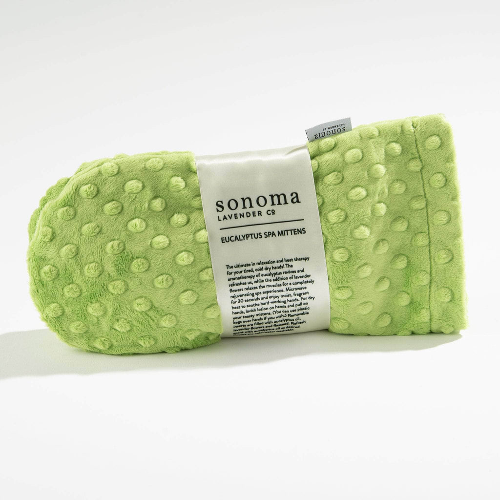 Eucalyptus Spa Mittens - Jade Dot | Sonomalavender